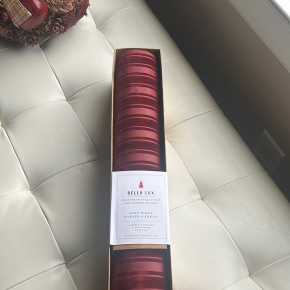 bella lux | Holiday | Bella Lux Velvet Maroon Striped Christmas ...